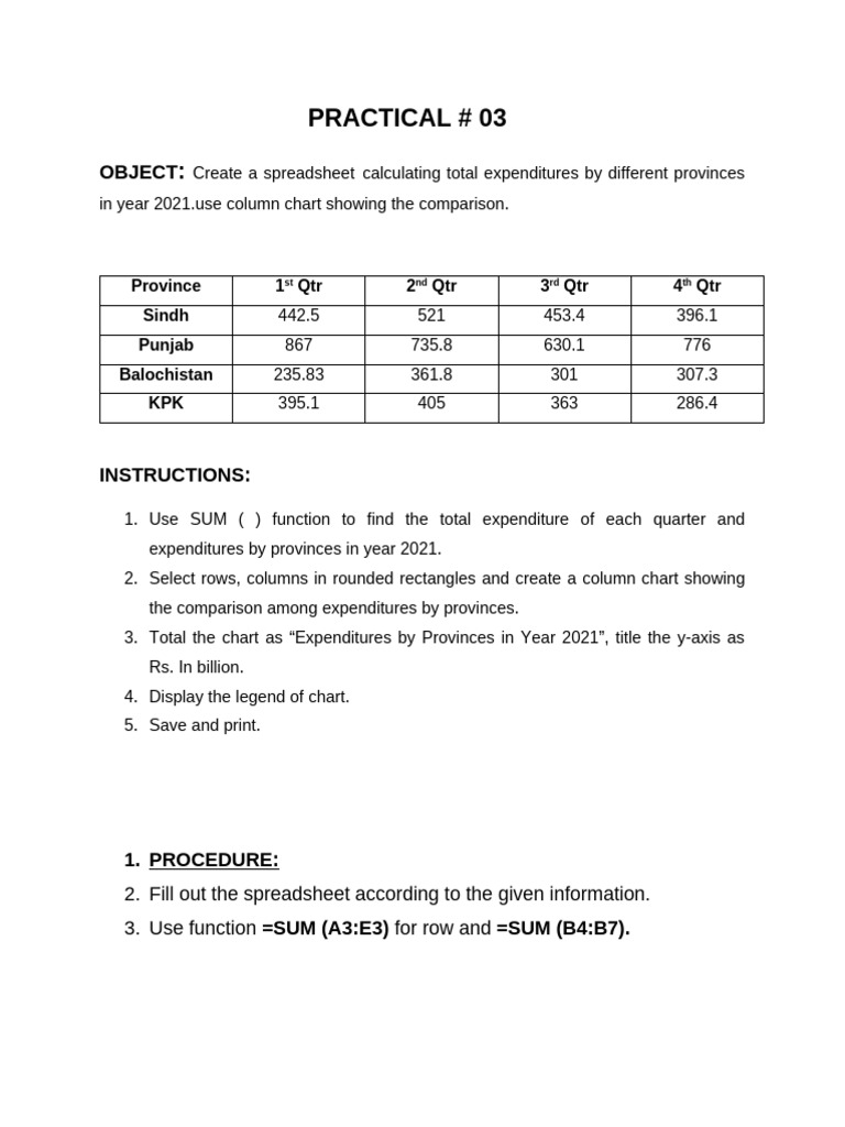 Practical 3 4 and 5 | PDF | Spreadsheet | Button (Computing)
