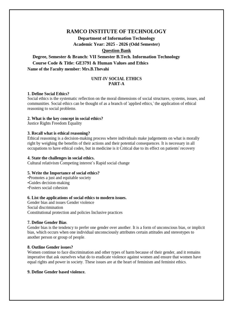 GE3791 Hve Unit4 QB | PDF