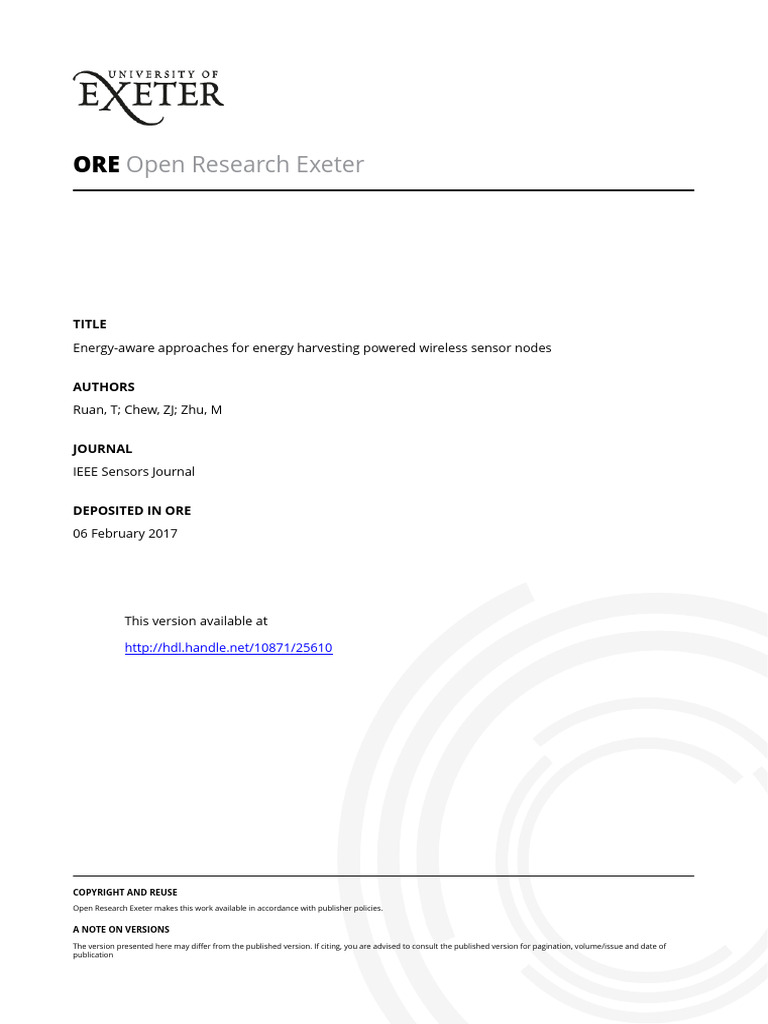 Energy-Aware Strategies for WSNs | PDF | Analog To Digital Converter ...