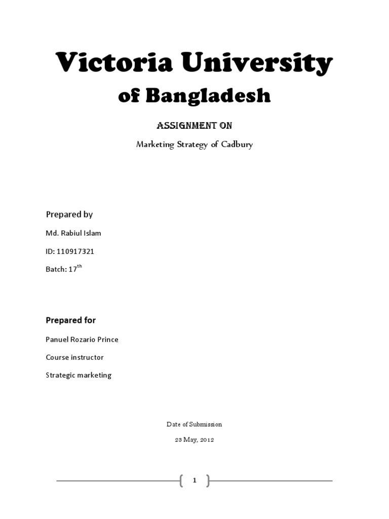 Cadbury's Marketing Strategy Analysis | PDF | Strategic Management ...