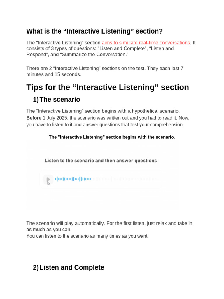 Interactive Listening Info | PDF | Human Communication