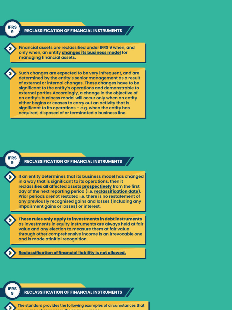 Reclassification of Financial Instruments | PDF | Fair Value | Economies