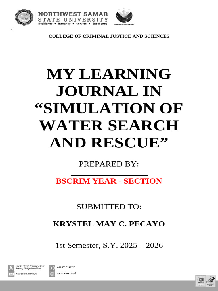 Water Search and Rescue Simulation Journal | PDF