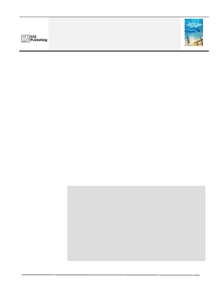 Jepes: Journal of Electrical Power and Electronics Systems | PDF ...