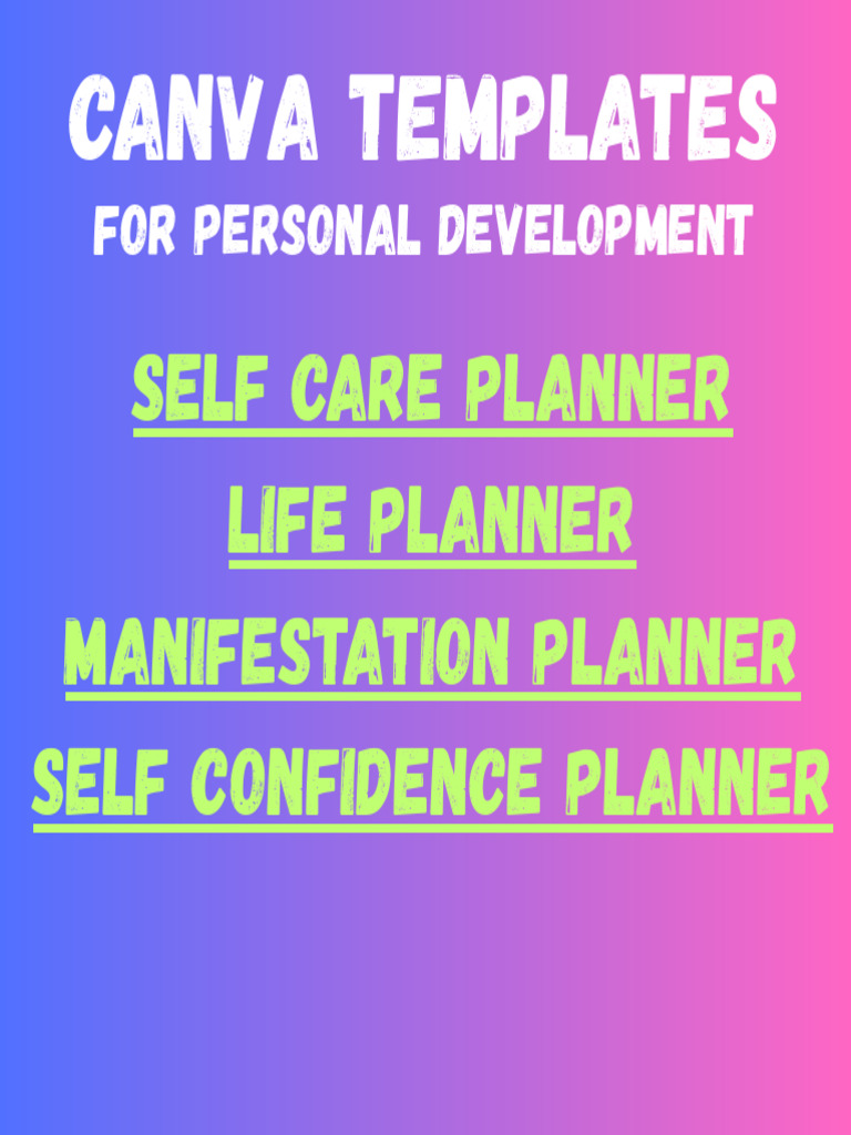 Self Care Templates | PDF