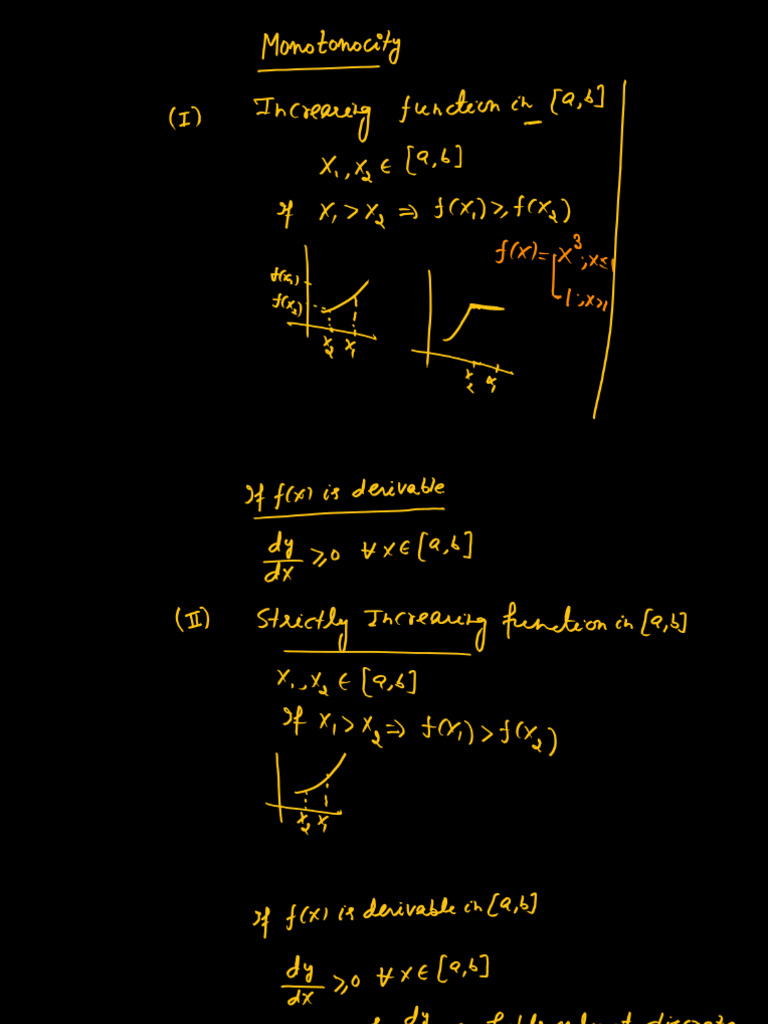 Application of Derivatives - L-01 (Class Notes) - Intervals of ...