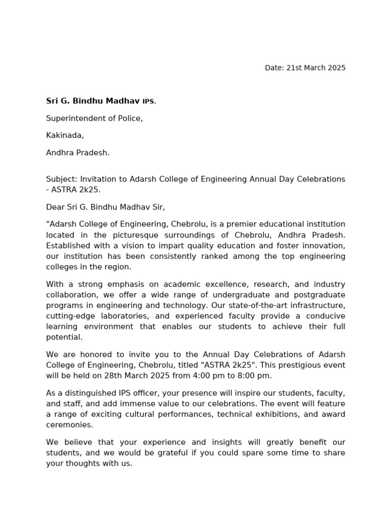 Ips Letter | PDF