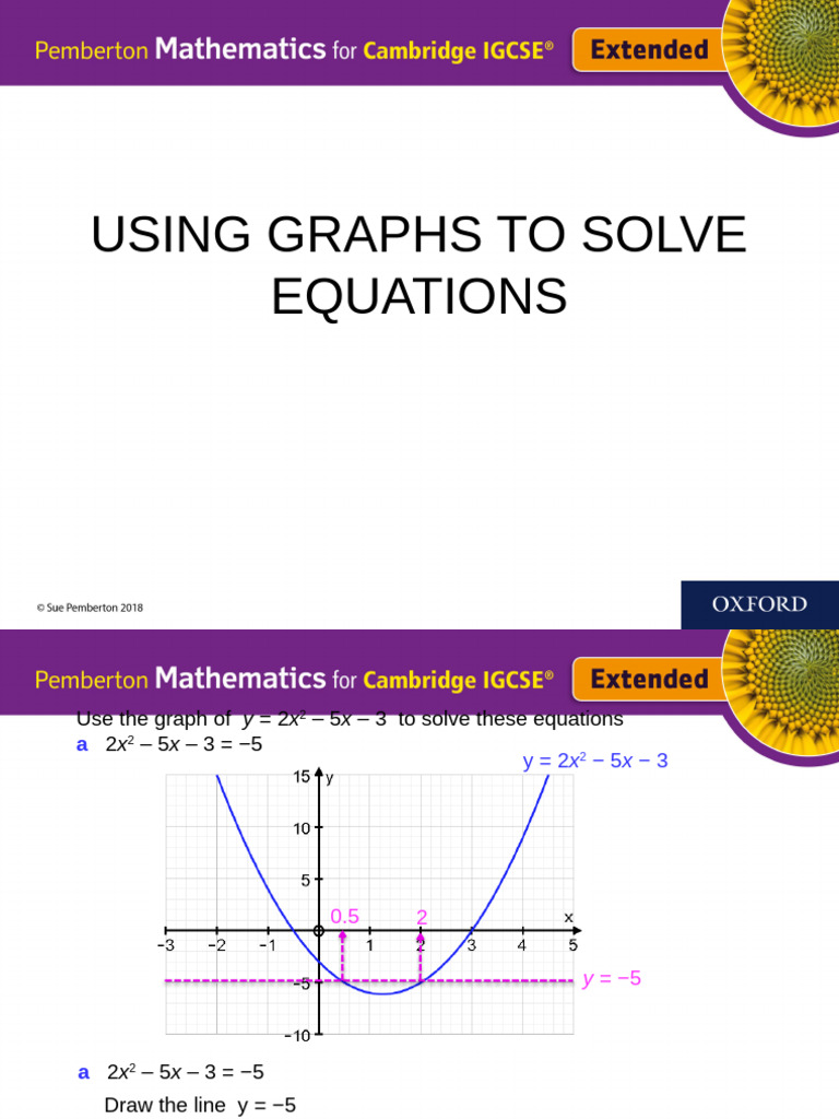 A4-Using Graphs To Solve Equations | PDF