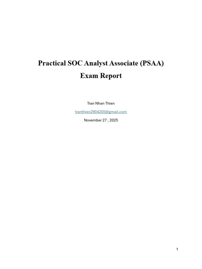 SOC Analyst Exam Report: Malware Analysis | PDF | Phishing | Malware