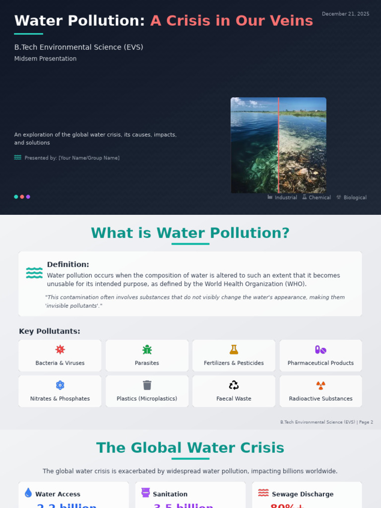 Water Pollution - A Crisis in Our Veins | PDF | Water Pollution ...