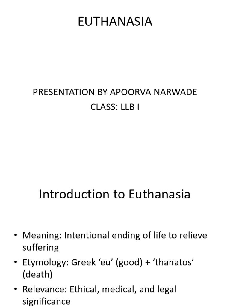 Euthanasia BNS | PDF