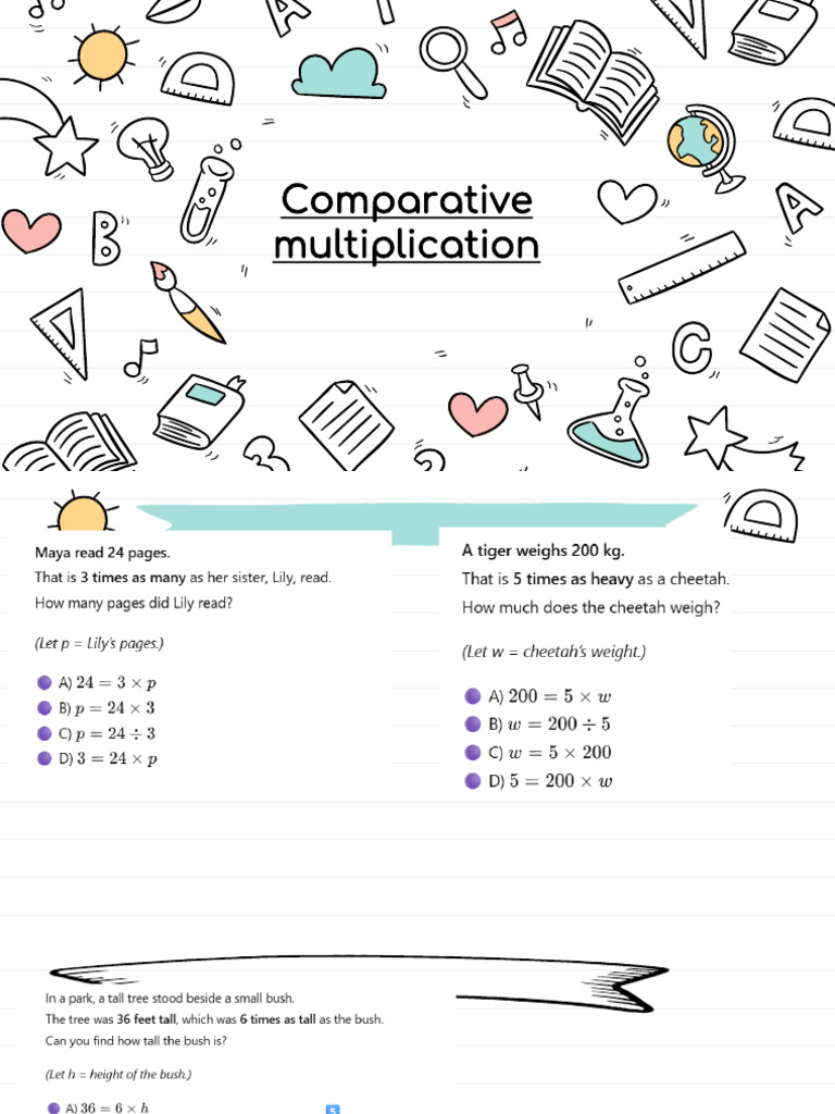 Measurement and Comparative Multiplication Equations | PDF
