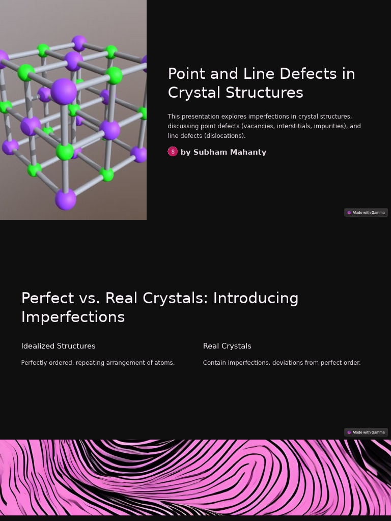 Point and Line Defects in Crystal Structures | PDF