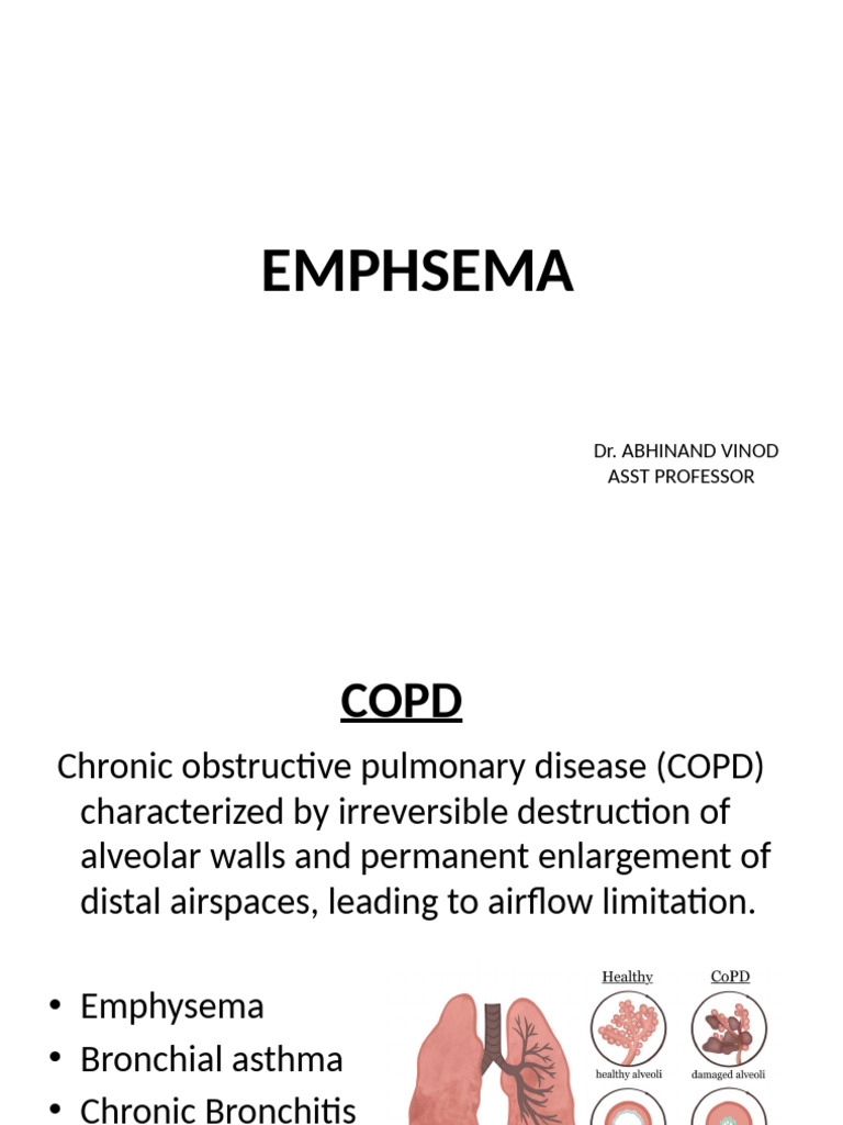 Emphysema Detailed Presentation Davidson | PDF | Chronic Obstructive ...