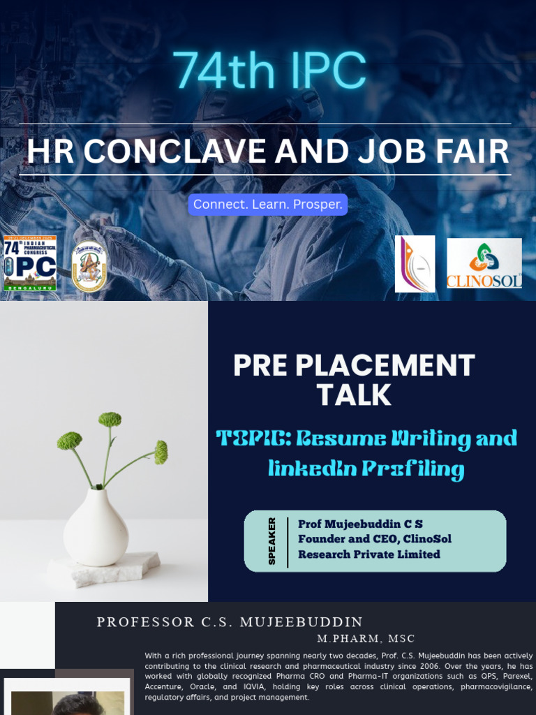 HR Conclave: Resume & LinkedIn Tips | PDF | Health Care