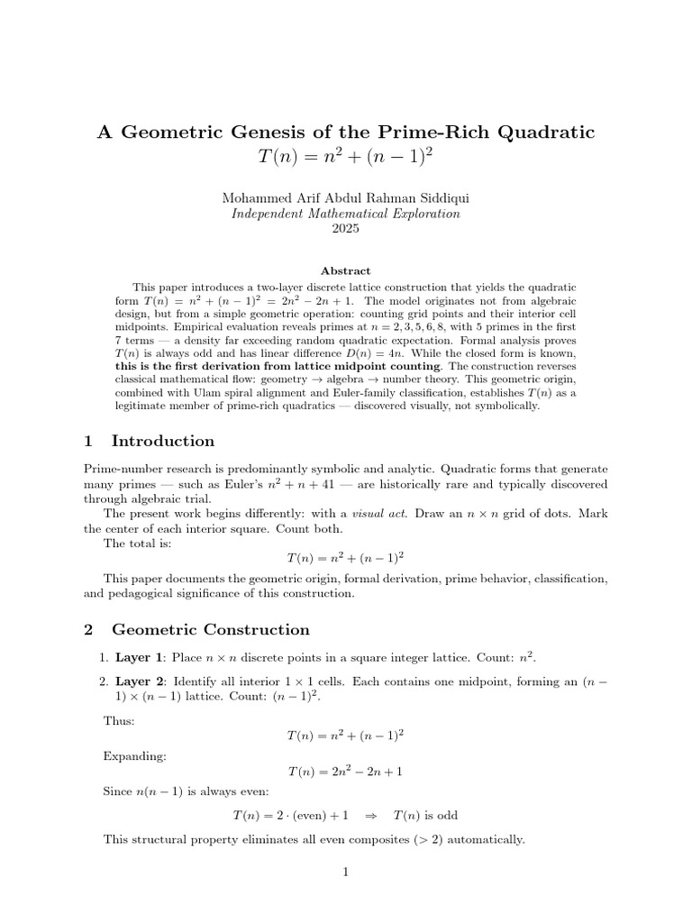 Geometric Prime Lattice | PDF | Prime Number | Geometry
