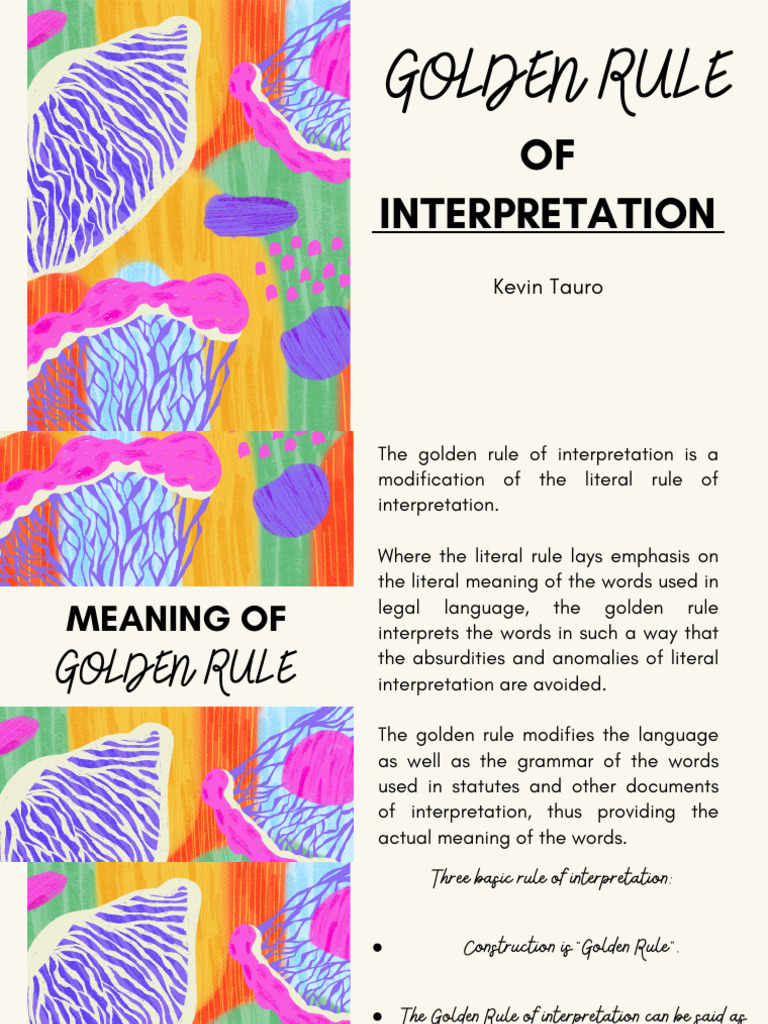 Golden Rule | PDF | Plain Meaning Rule | Common Law