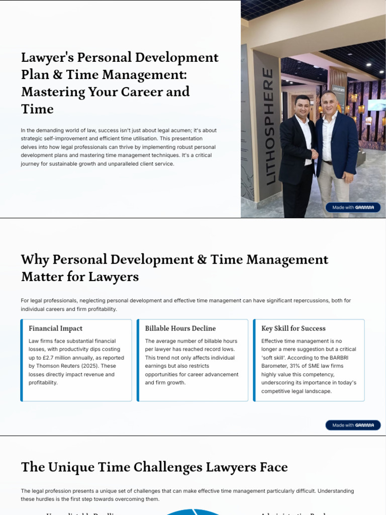 Lawyers Personal Development Plan and Time Management Mastering Your ...