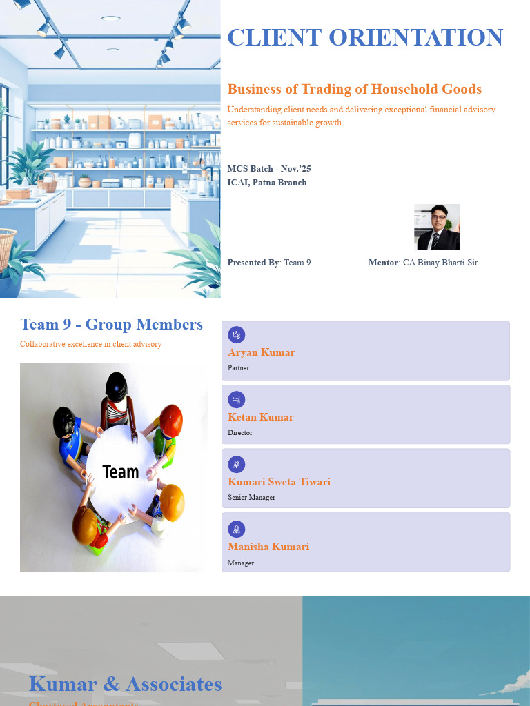 Client Orientation - Team 9 | PDF | Inventory | Retail