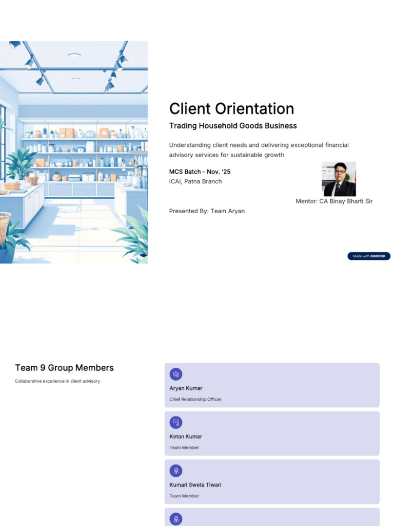 Client Advisory for Household Goods Trading | PDF | Supply Chain | Retail