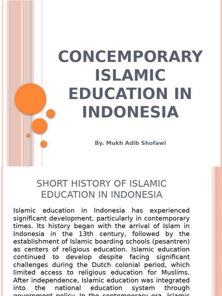 Concemporary Islamic Education in Indonesia | PDF | Knowledge | Faith