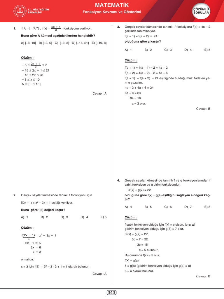 Matematik Fonk 1 Ogm | PDF