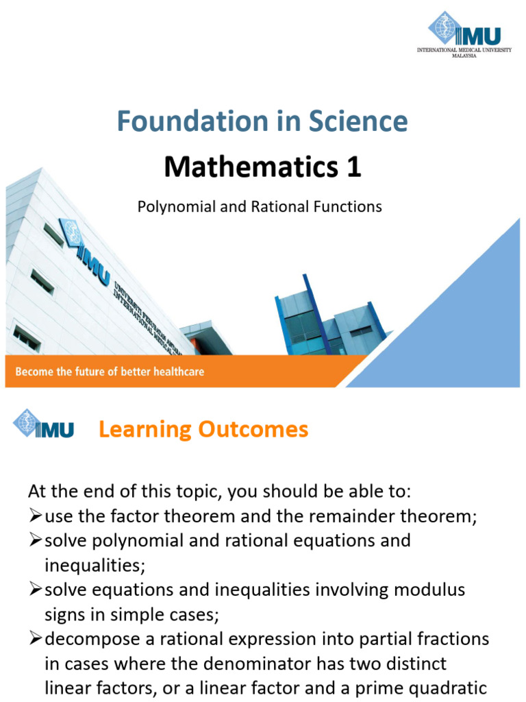 Chapter 2 - Polynomial and Rational Functions New | PDF