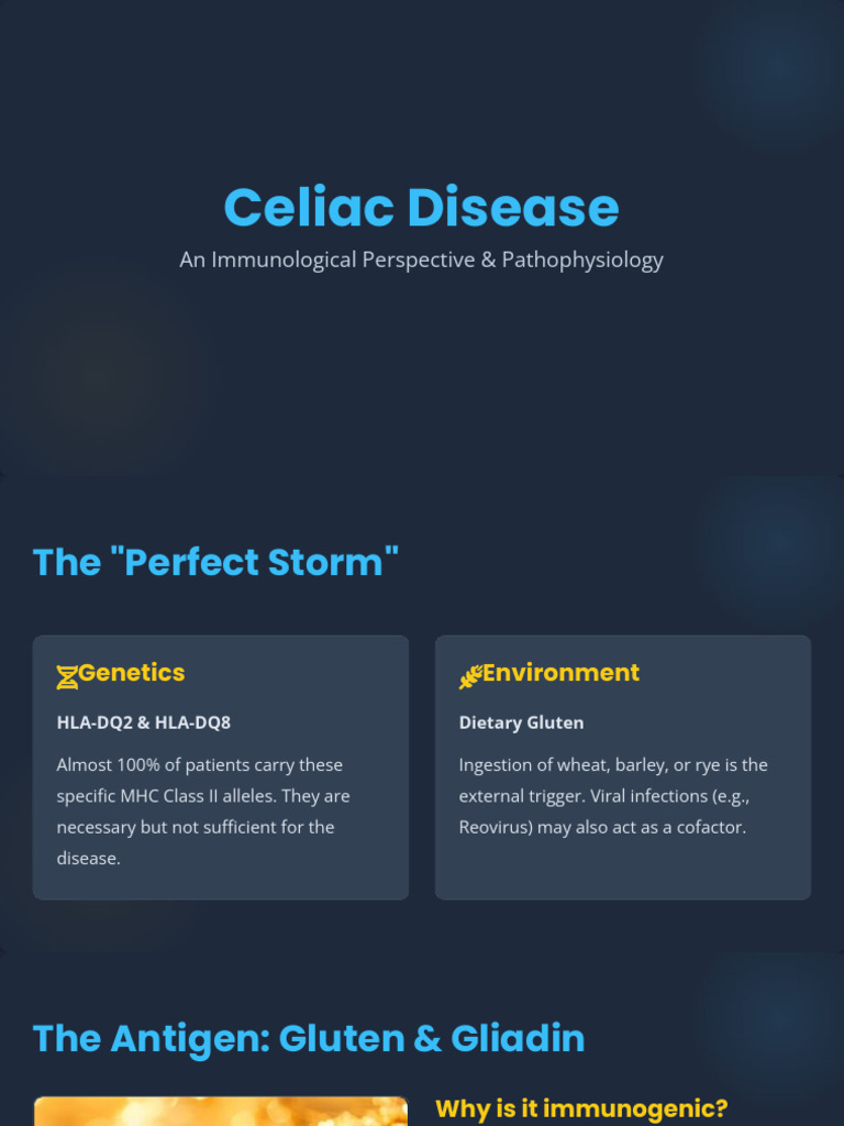 Celiac Disease: Immunology & Pathophysiology | PDF | Coeliac Disease ...