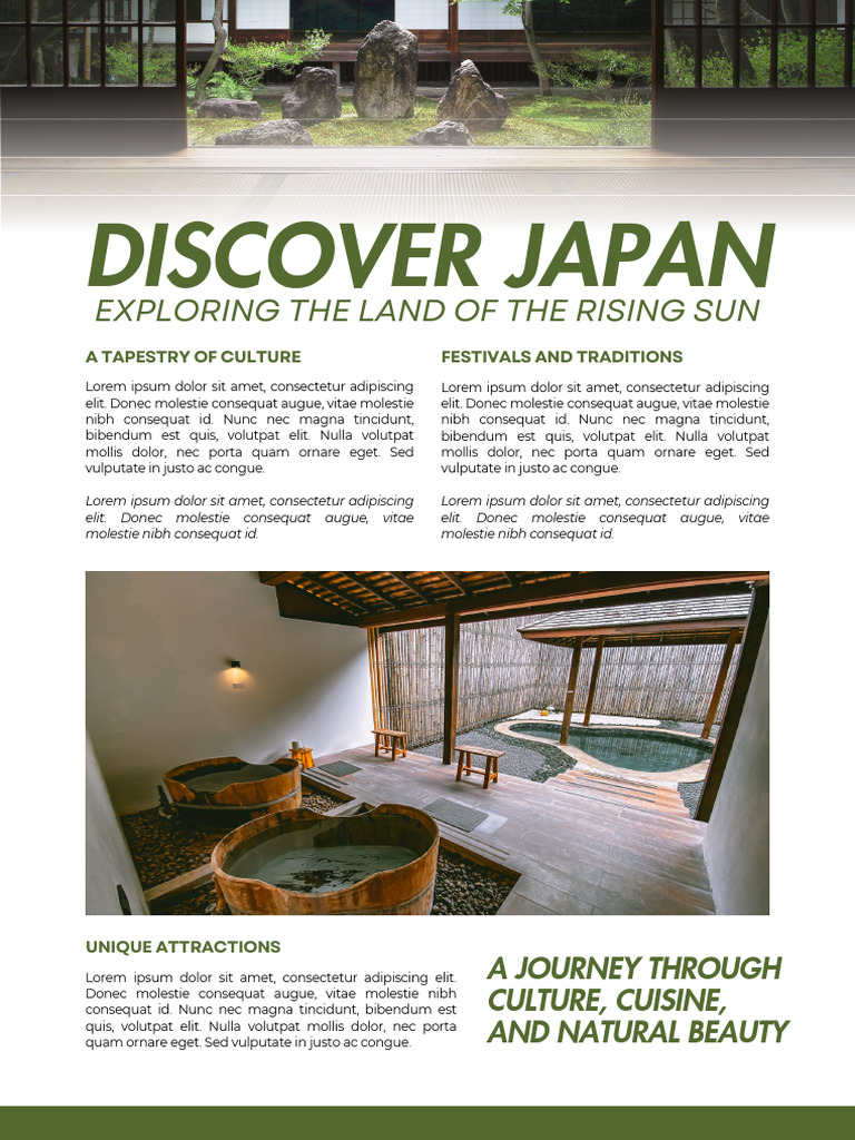 Green and White Modern Travel Article Page A4 Document AsjkfierBBU ...