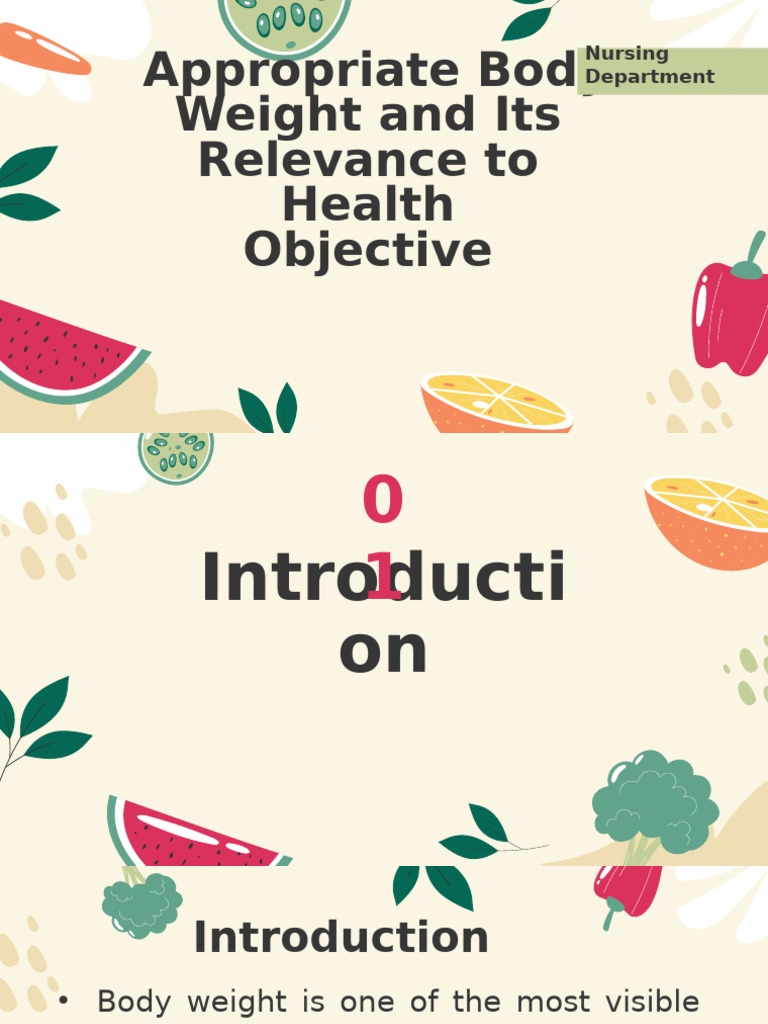 Appropriate Body Weight and Its Relevance To Health | PDF