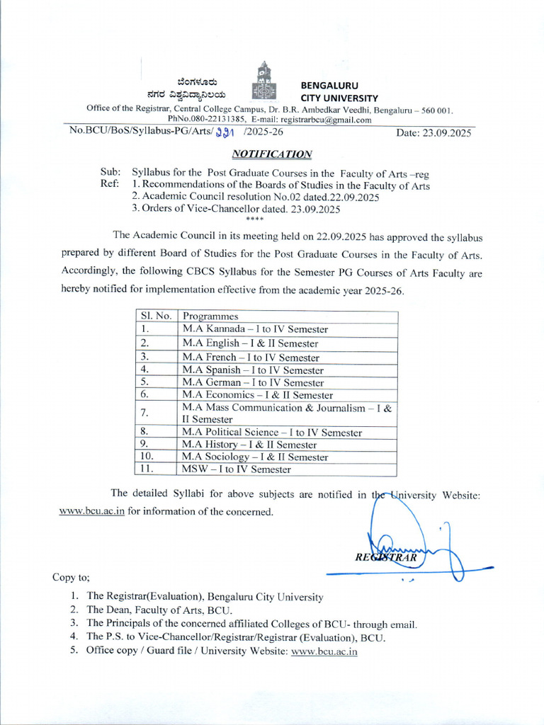 MA English Syllabus - I & II Sem | PDF | English Studies | English ...