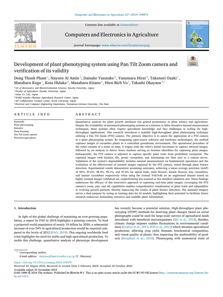 Development of Plant Phenotyping System Using Pan 2024 Computers and ...