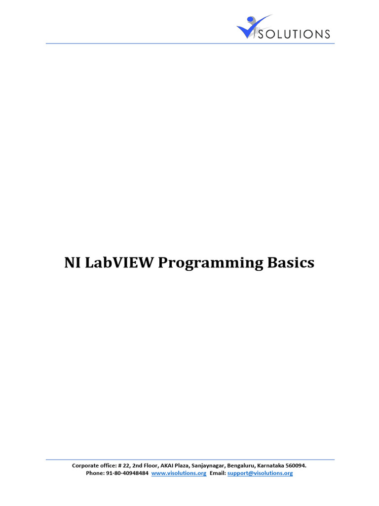 NI LabVIEW Programming Basics | PDF | Control Flow | Boolean Data Type