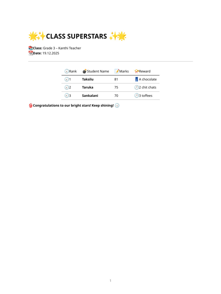 Top3 Students PDF | PDF