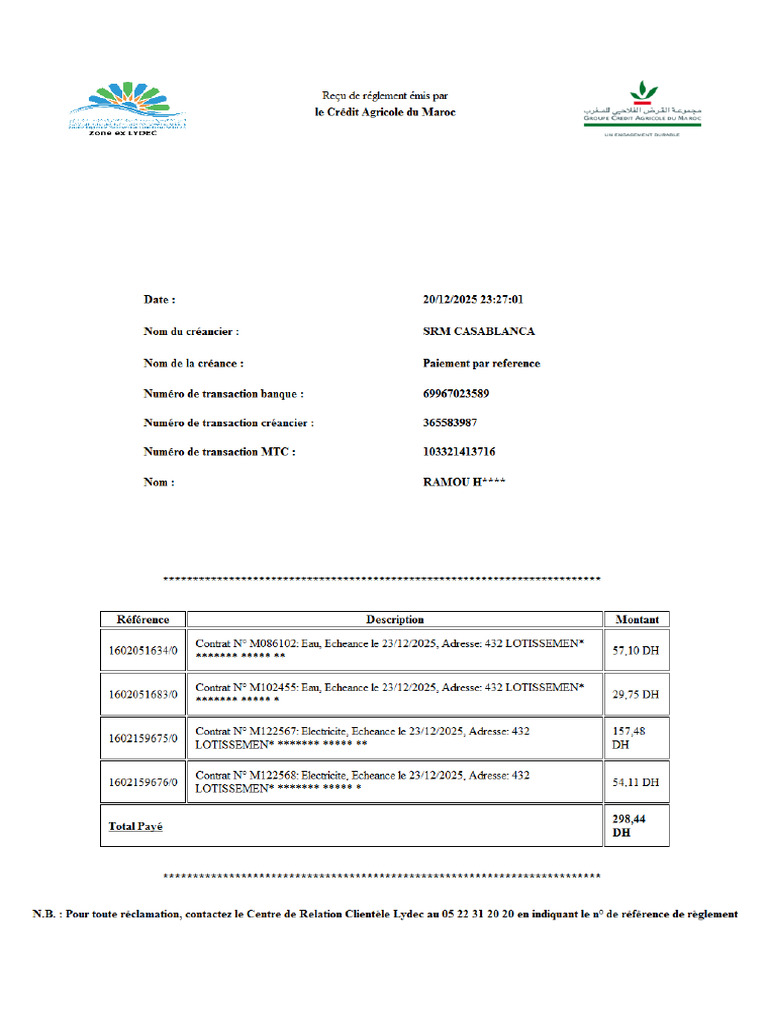 Recu Cb33d9f8 | PDF