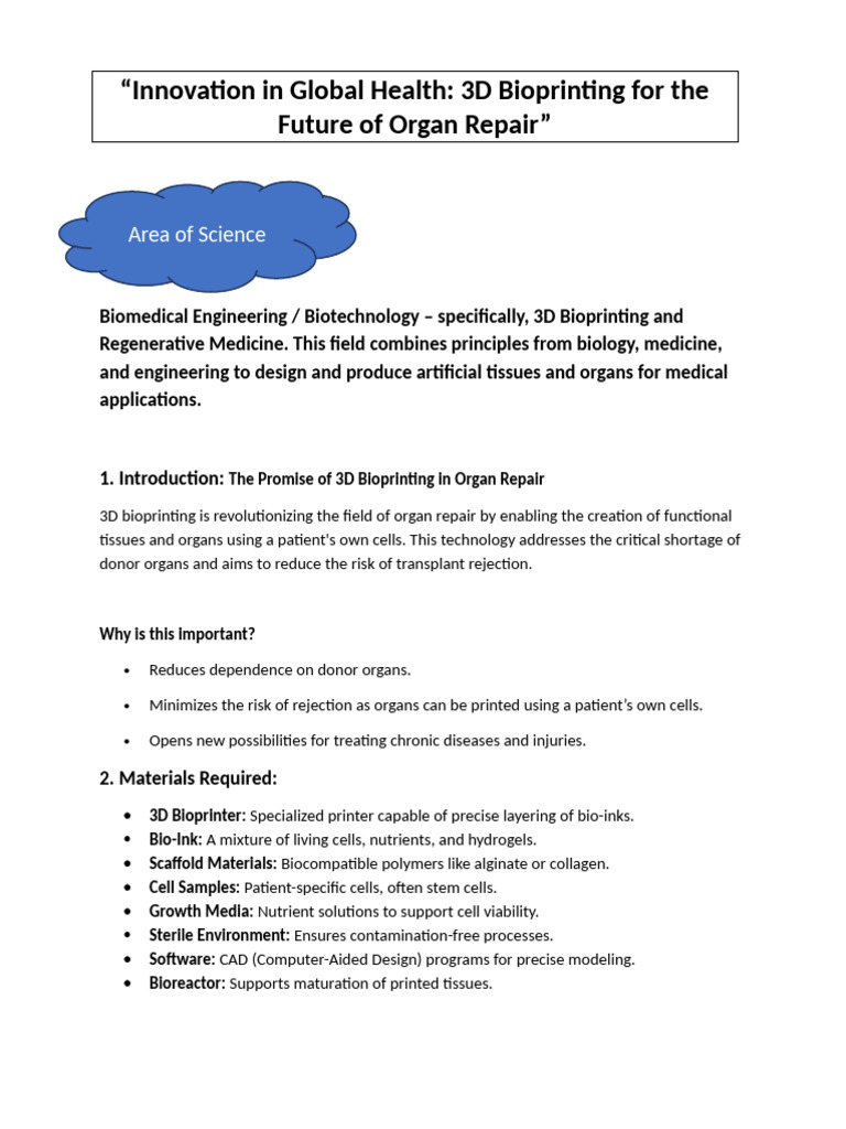 Future Organ Transplant 2 | PDF | Tissue Engineering | Life Sciences