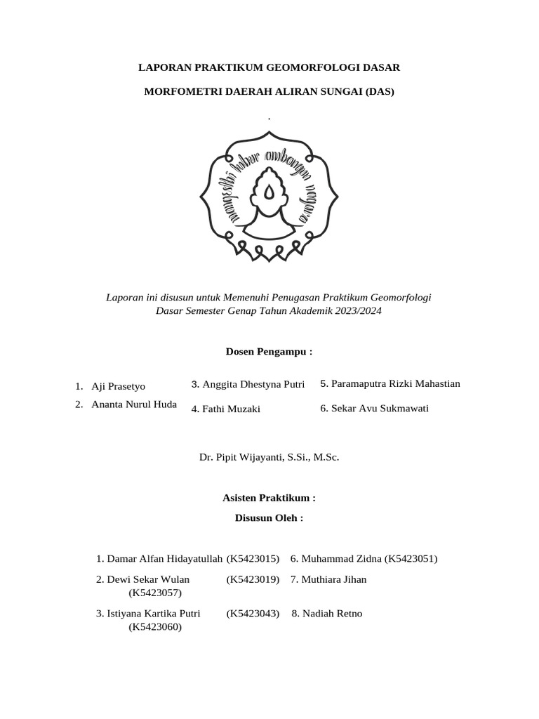 Morfometri DAS: Praktikum Geomorfologi | PDF