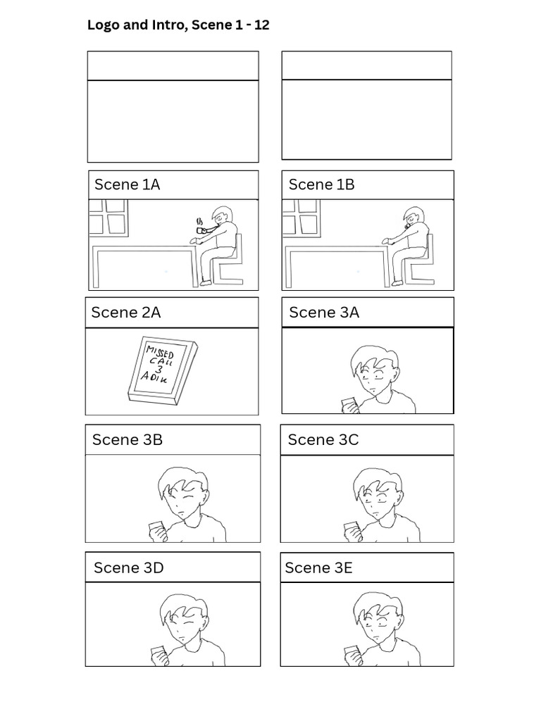 Storyboard Multimedia Scene 1 - 12 | PDF