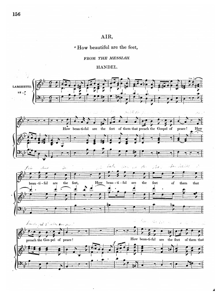 Handel How Beautiful Are The Feet | PDF
