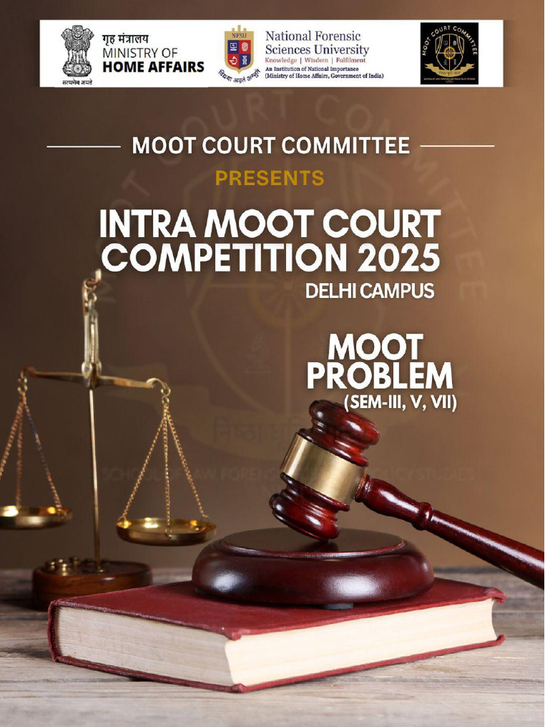 Senior Year Moot Proposition-Intra Moot Court Competition 2025 - NFSU ...