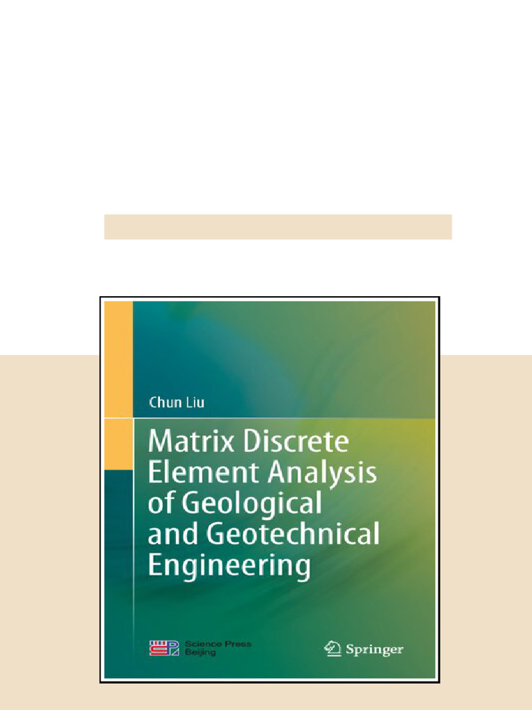 (Ebook) Matrix Discrete Element Analysis of Geological and Geotechnical ...