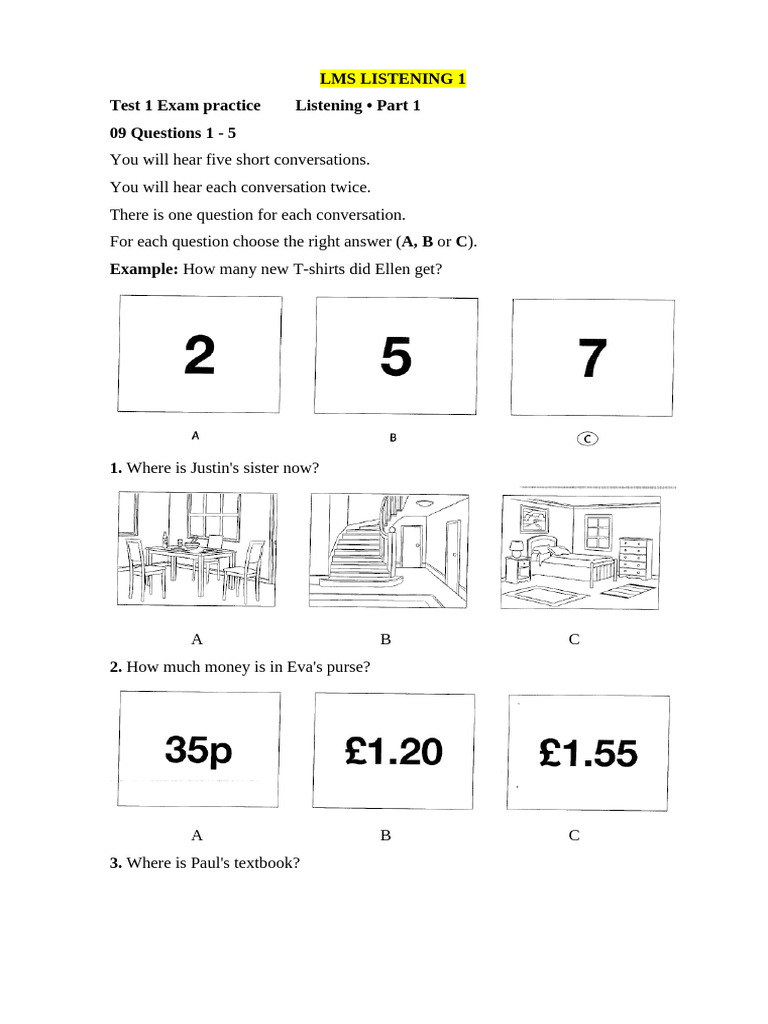 Listening Exam Practice for Students | PDF