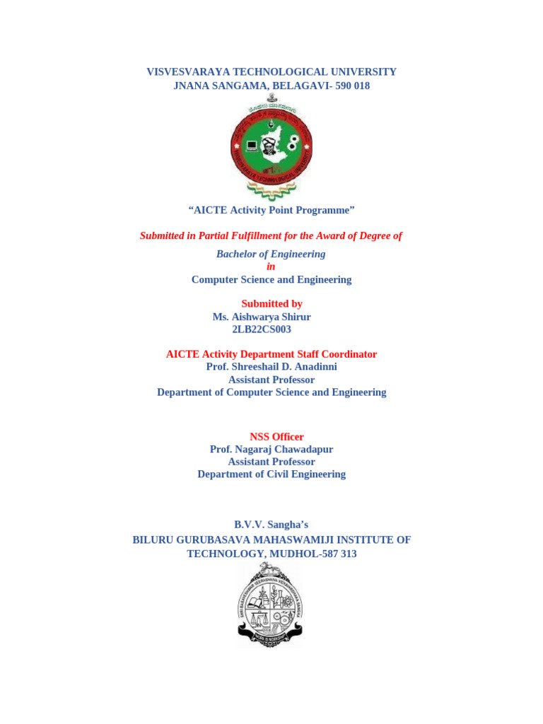 Aicte Report Printaish | PDF