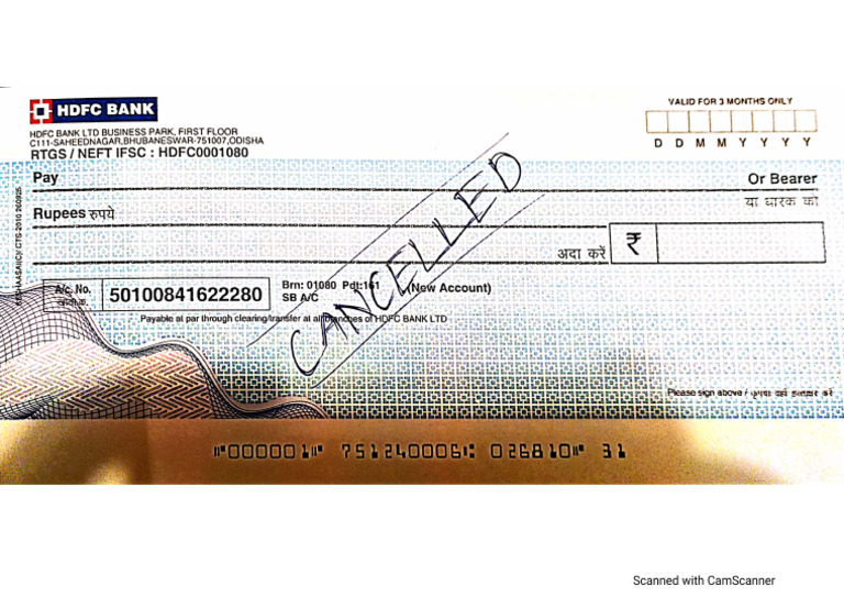 Cancelled Check Abhijit | PDF