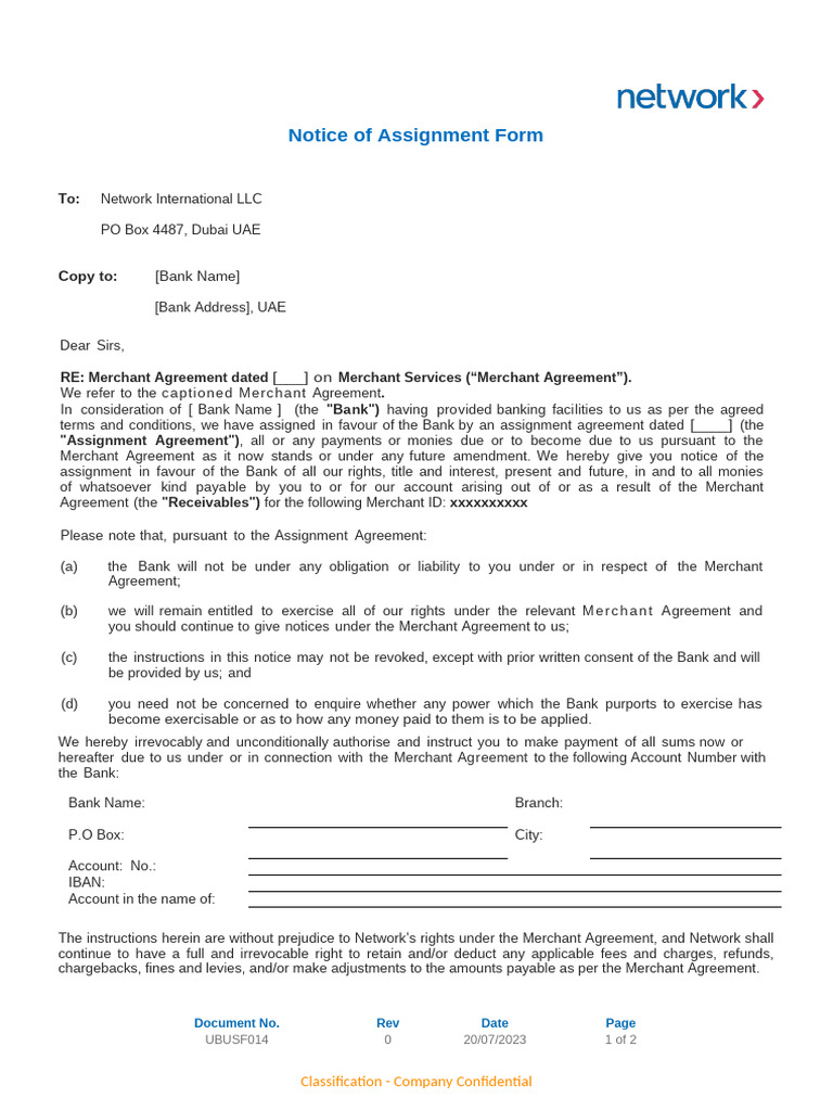 UBUSF014 Notice of Assignment | PDF | Justice | Crime & Violence