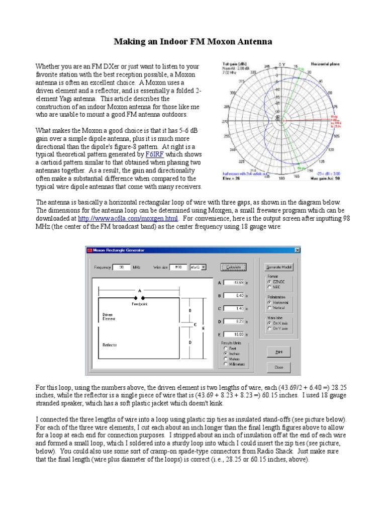 Antennas - 2M Moxon Antenna | PDF