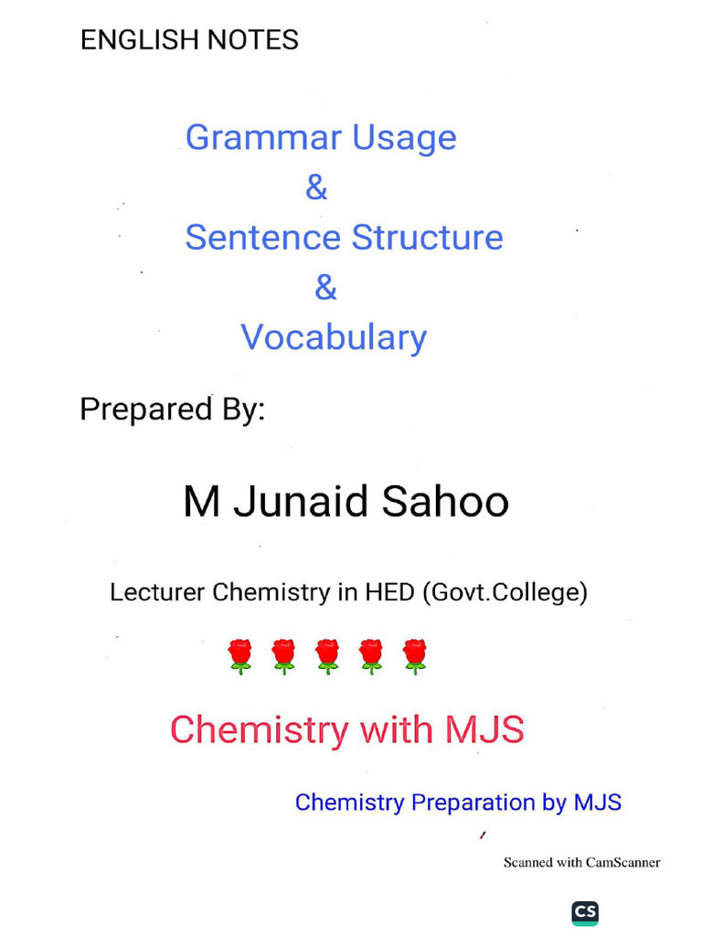 Article, Preposition, Conjunction Notes by MJS SIR | PDF