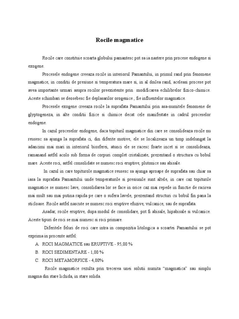 Roci Magmatice | PDF