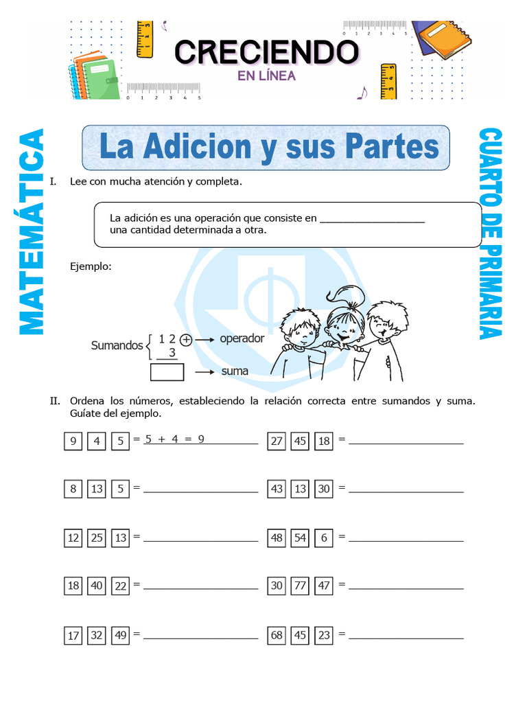 La Adición y Sus Partes | PDF