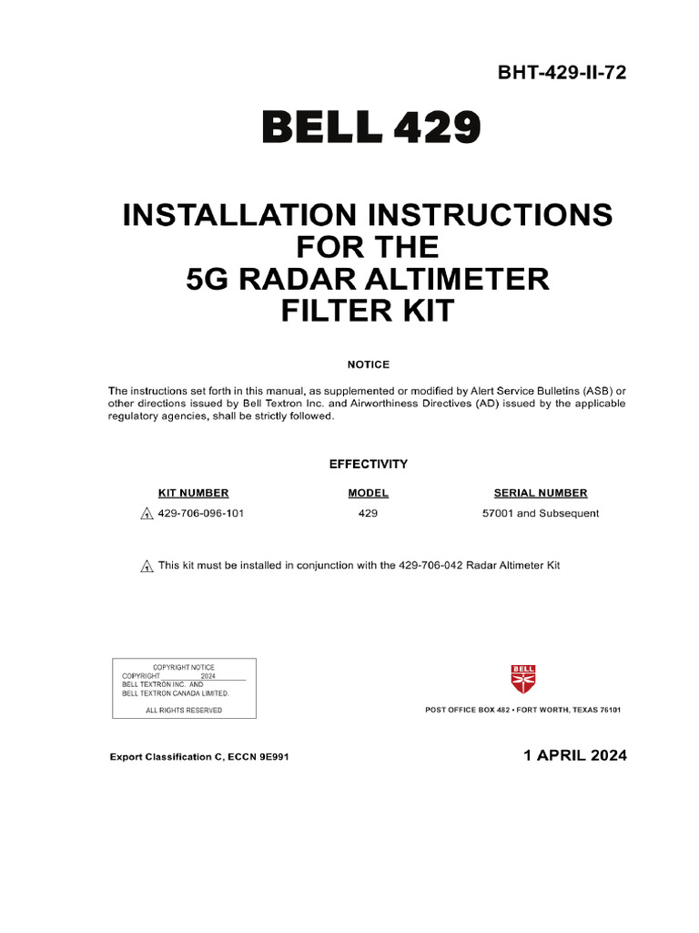 BHT 429 II 72 5g Radar Filter | PDF